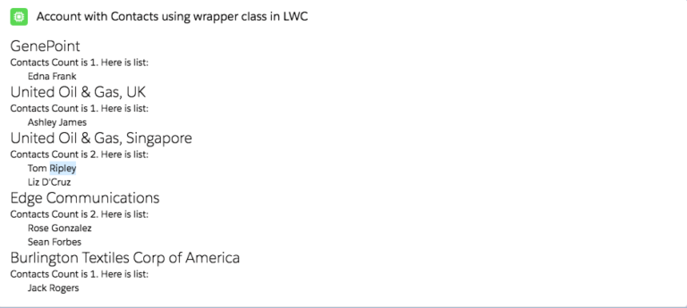 Wrapper Class in LWC(Lightning Web Component) - Salesforce Blog